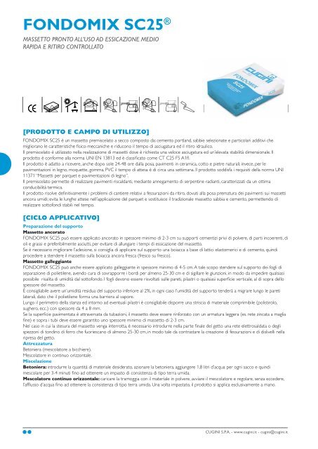 FONDOMIX SC25® - Cugini Spa