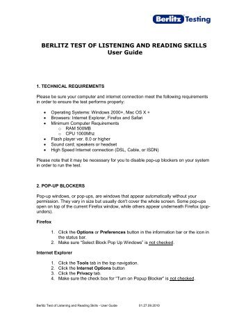toefl® Junior™ test - Berlitz