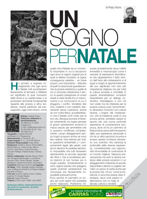 sui sentieri dell'educare di Dante Balbo - Caritas Ticino