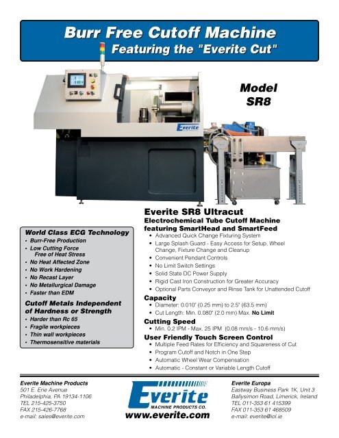Download the Brochure - Everite Machine Products Co