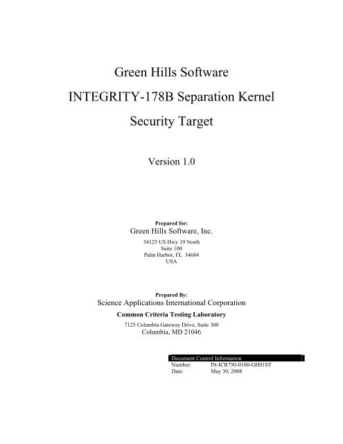 Security Target Common Criteria Evaluation And Validation Scheme