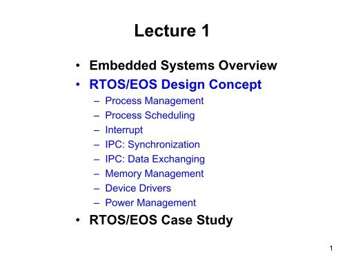 RTOS/EOS Design Concept