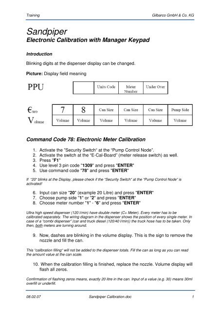 Sandpiper Calibratio..