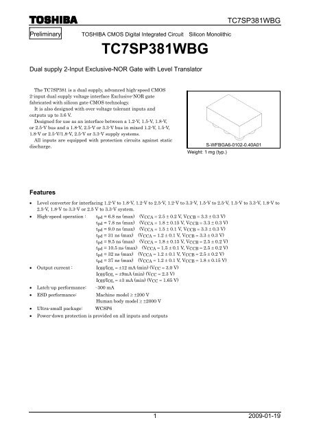 Datasheet pdf - Toshiba