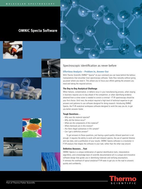 OMNIC Specta Software - Nicolet CZ sro