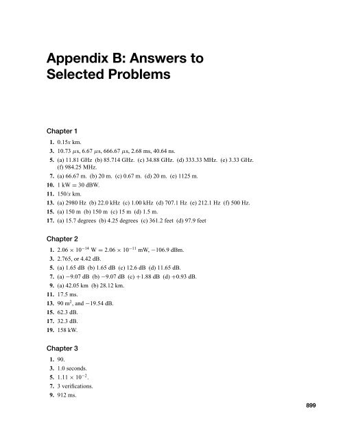 Appendix B: Answers to Selected Problems - IET Digital Library