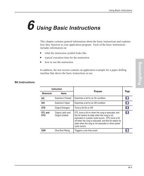 1761-6.3, MicroLogix™ 1000 Programmable Controllers, User Manual