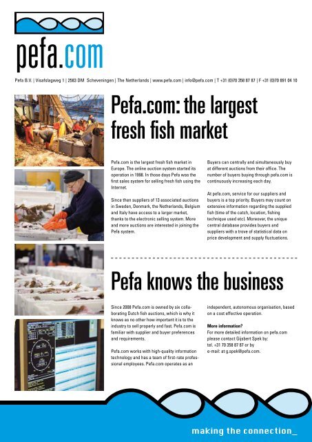Pefa.com: the largest fresh fish market Pefa knows the business