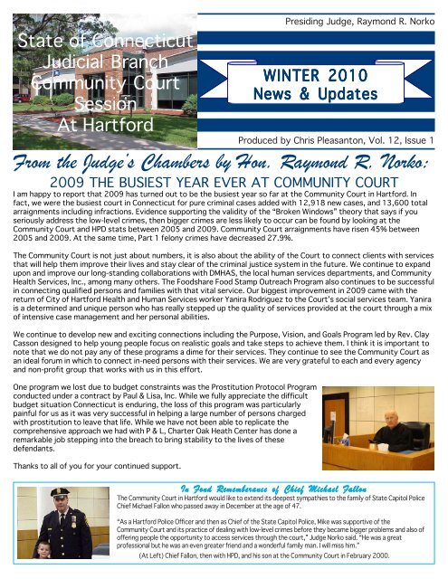 Community Court Newsletter - Hartford Police Department
