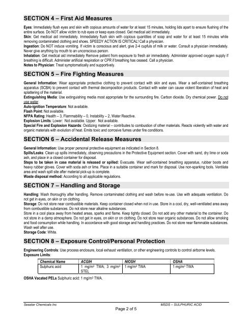SECTION 4 – First Aid M
