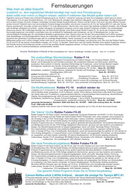 Fernsteuerungen - MM Modellbau