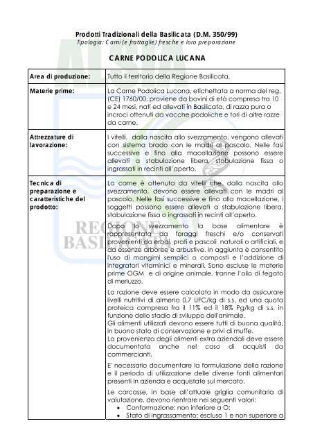 Scarica la scheda tecnica - Ricette