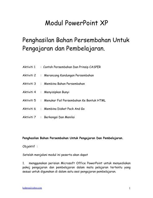 Modul PowerPoint XP