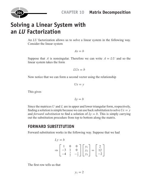 CHAPTER 10 Matrix Decompo