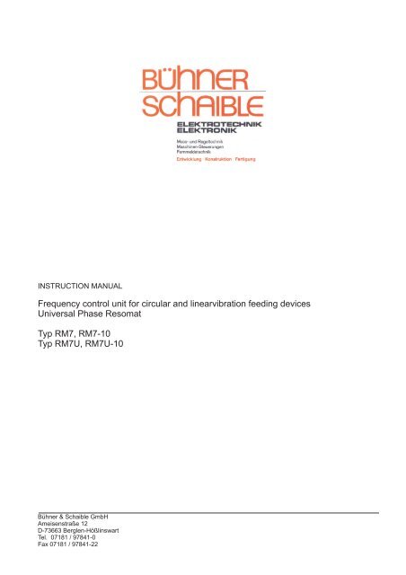 Frequency control unit for circular and linearvibration feeding ...