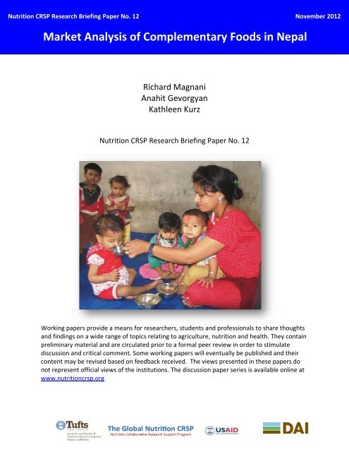 Market Analysis of Complementary Foods in Nepal