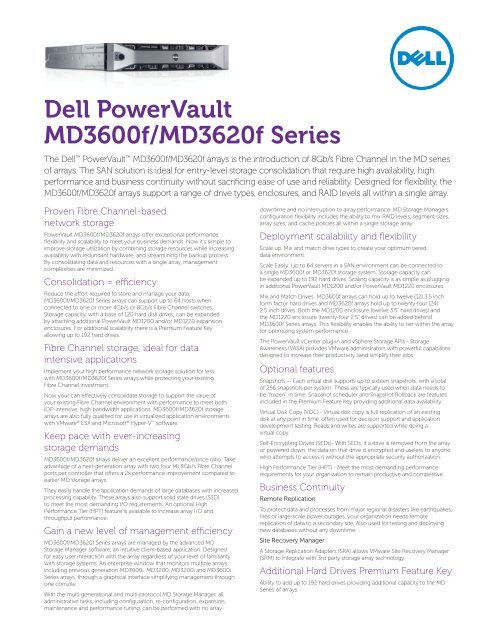 Dell PowerVault MD3600f/MD3620f Series - Advania