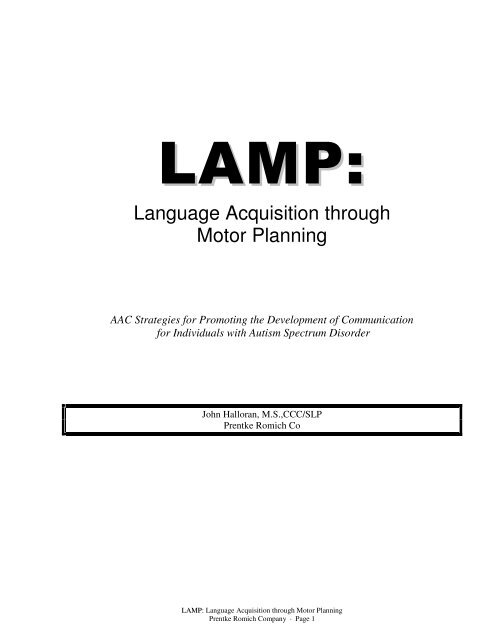 Language Acquisition Through Motor Planning Language Acquisition Through Motor Planning