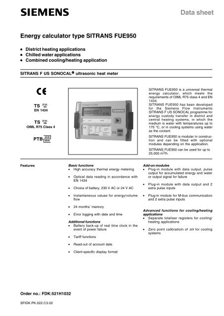 Data sheet - Siemens
