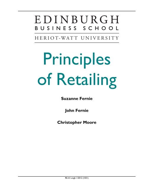 Principles of Retailing - Edinburgh Business School