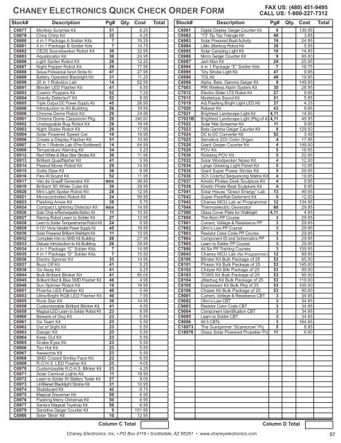 56 CHANEY ELECTRONICS qUI