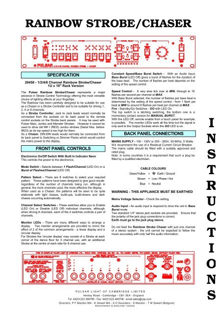 Pulsar Rainbow Strobe Controller