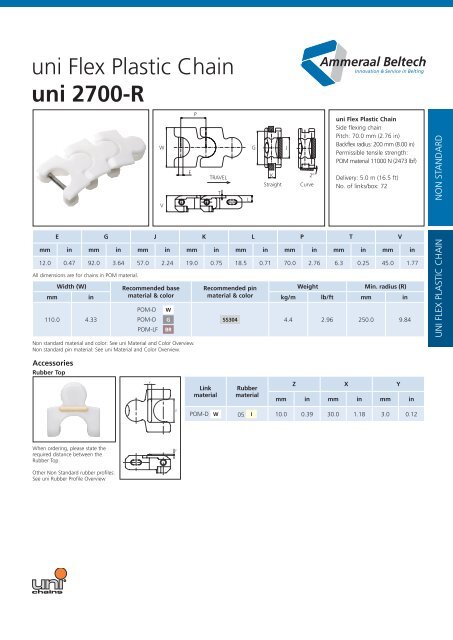 uni Flex Plastic Chain uni 2700-R - UNI Chain