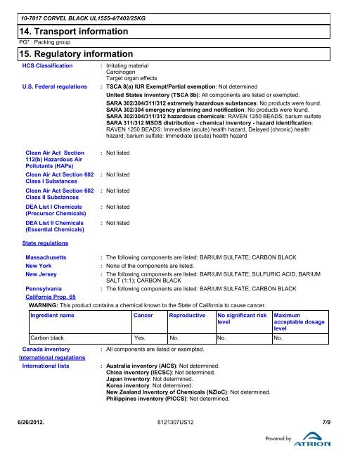 10-7017 CORVEL BLACK UL15