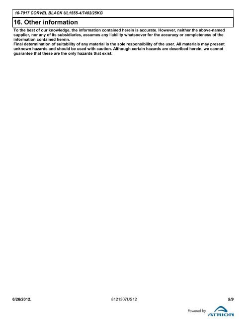 10-7017 CORVEL BLACK UL15