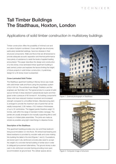 Tall Timber Buildings The Stadthaus Hoxton London