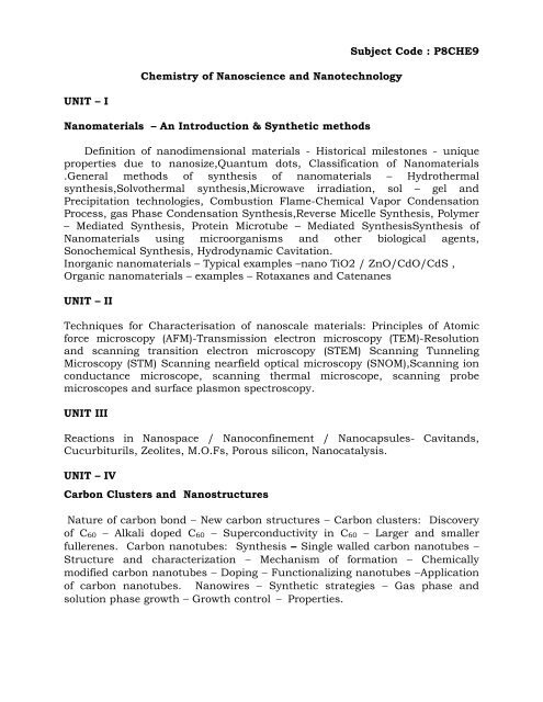 Subject Code P8CHE9 Chemistry Of Nanoscience BDU Home subject-code-p8che9-chemistry-of-nanoscience-bdu-home