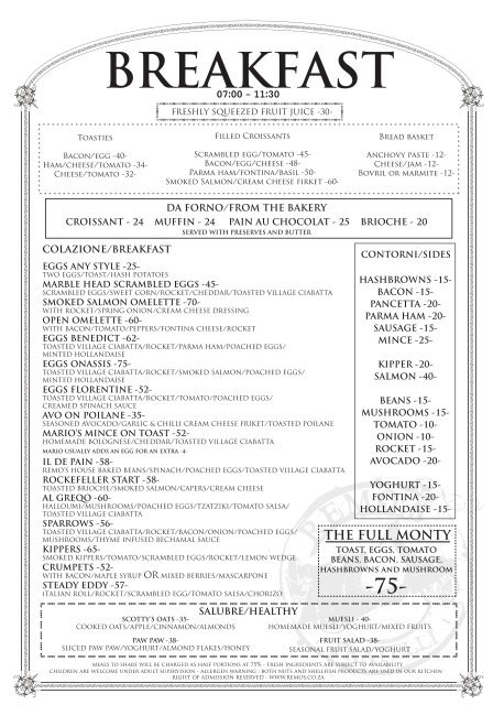Download Villaggio Menu - Remos