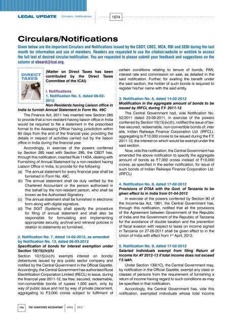 Circulars/Notifications