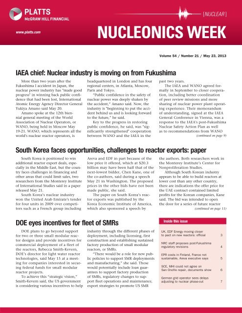 NUCLEONICS WEEK