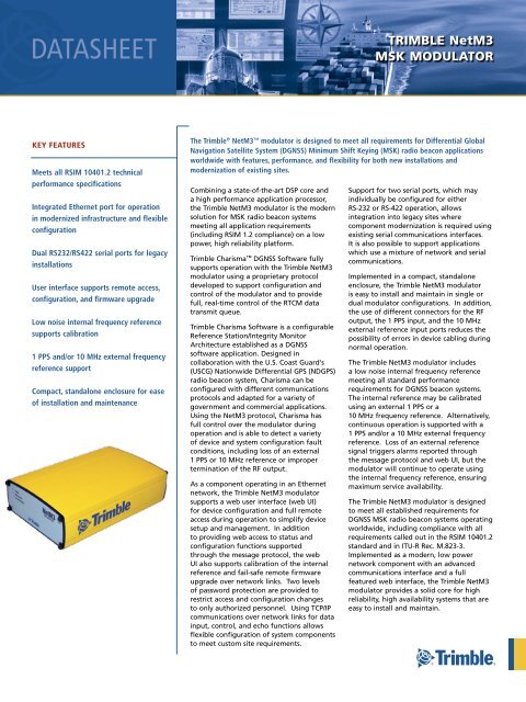 DATASHEET - Trimble