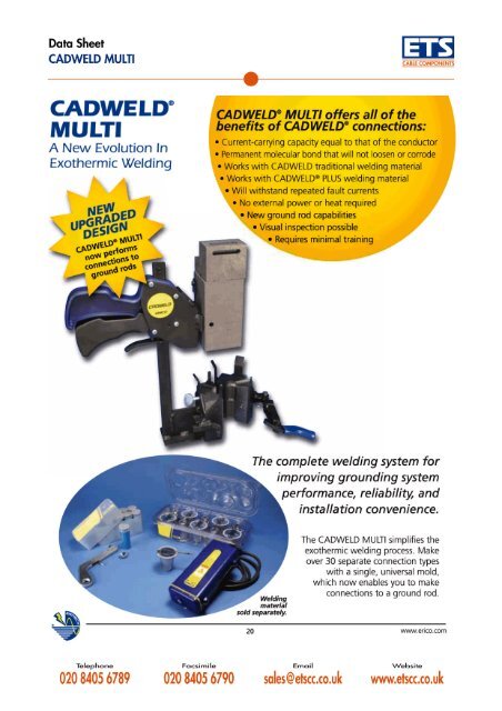 ETSCC Cadweld Multi Data Sheet.pdf - ETS Cable Components