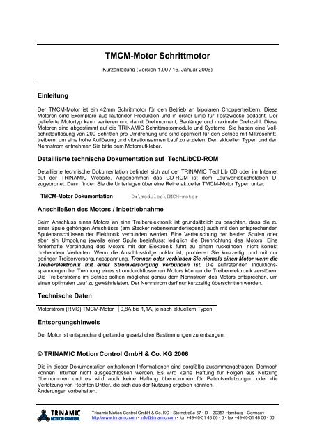 TMCM-Motor Schrittmotor - Trinamic