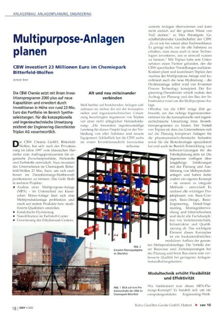 Multipurpose-Anlagen planen - Triplan AG