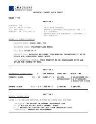MATERIAL SAFETY DATA SHEET MSDS# 1806 ... - Quadrant