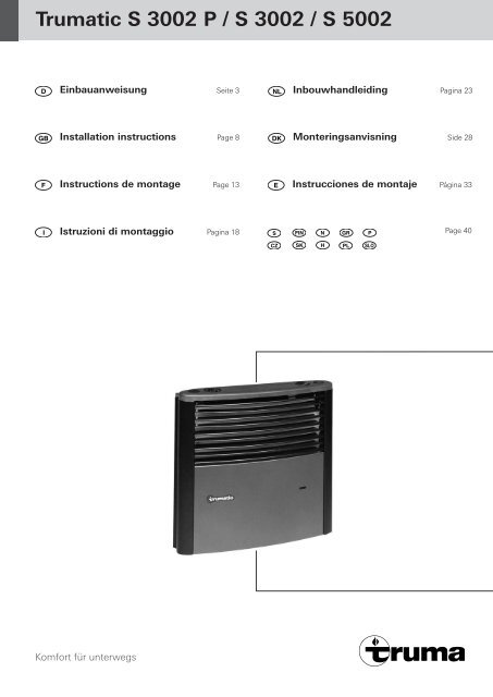 Trumatic S 3002 P / S 3002 / S 5002 - Truma Gerätetechnik GmbH ...