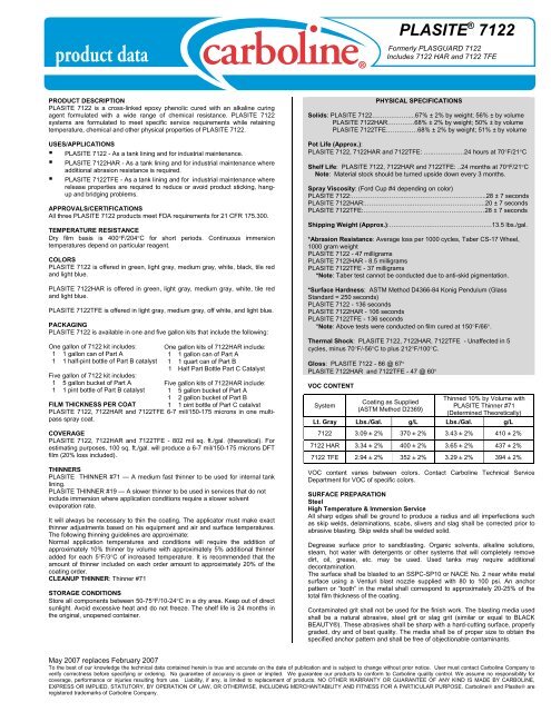 PLASITE® 7122 - Carboline