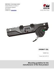 OKIMAT 3H4 / 3H6 Einbauanleitung für den Hersteller des - OKIN