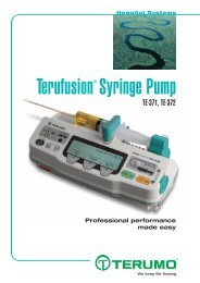 Now your oxygenator does, too. Patients come in a ... - Terumo Europe
