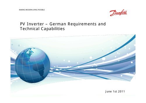 PV Inverter – German Requirements and Technical ... - Energinet.dk