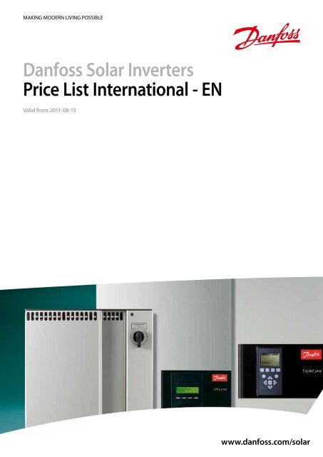 Danfoss Solar Inverters Price List International - EN