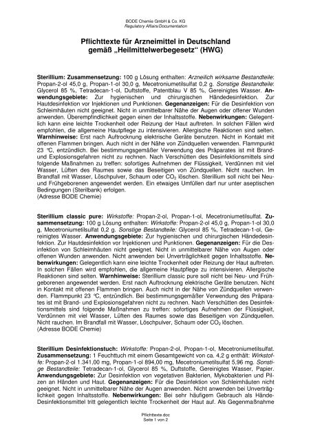 Pflichttext Sterillium - INQUA