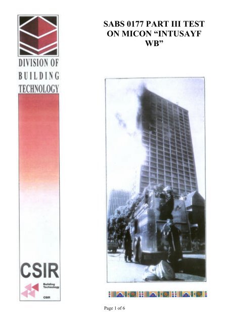 Intusayf-SABS 0177 PART III - MICON Coatings