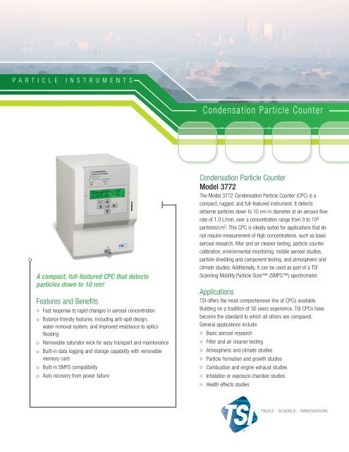 Condensation Particle Counter Model 3772 - TSI