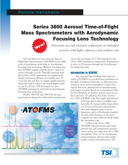 Series 3800 Aerosol Time-of-Flight Mass Spectrometers with ... - Tsi