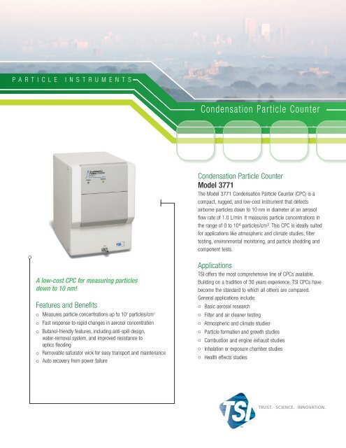Condensation Particle Counter Model 3771 - TSI